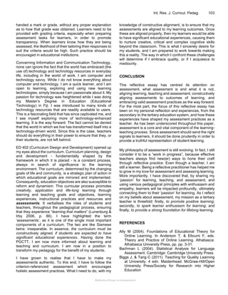 Reflective Essay on Assessment | PDF