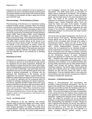 Sense and Sensitivity in Architecture – The Use of Five Senses in Space ...