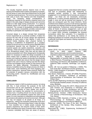 Sense and Sensitivity in Architecture – The Use of Five Senses in Space ...