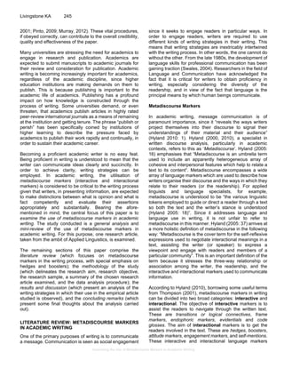 Examining the Use of Metadiscourse Markers in Academic Writing | PDF