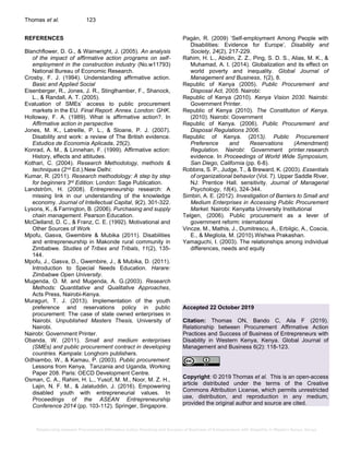 Relationship between Procurement Affirmative Action Practices and Success of Business of ...