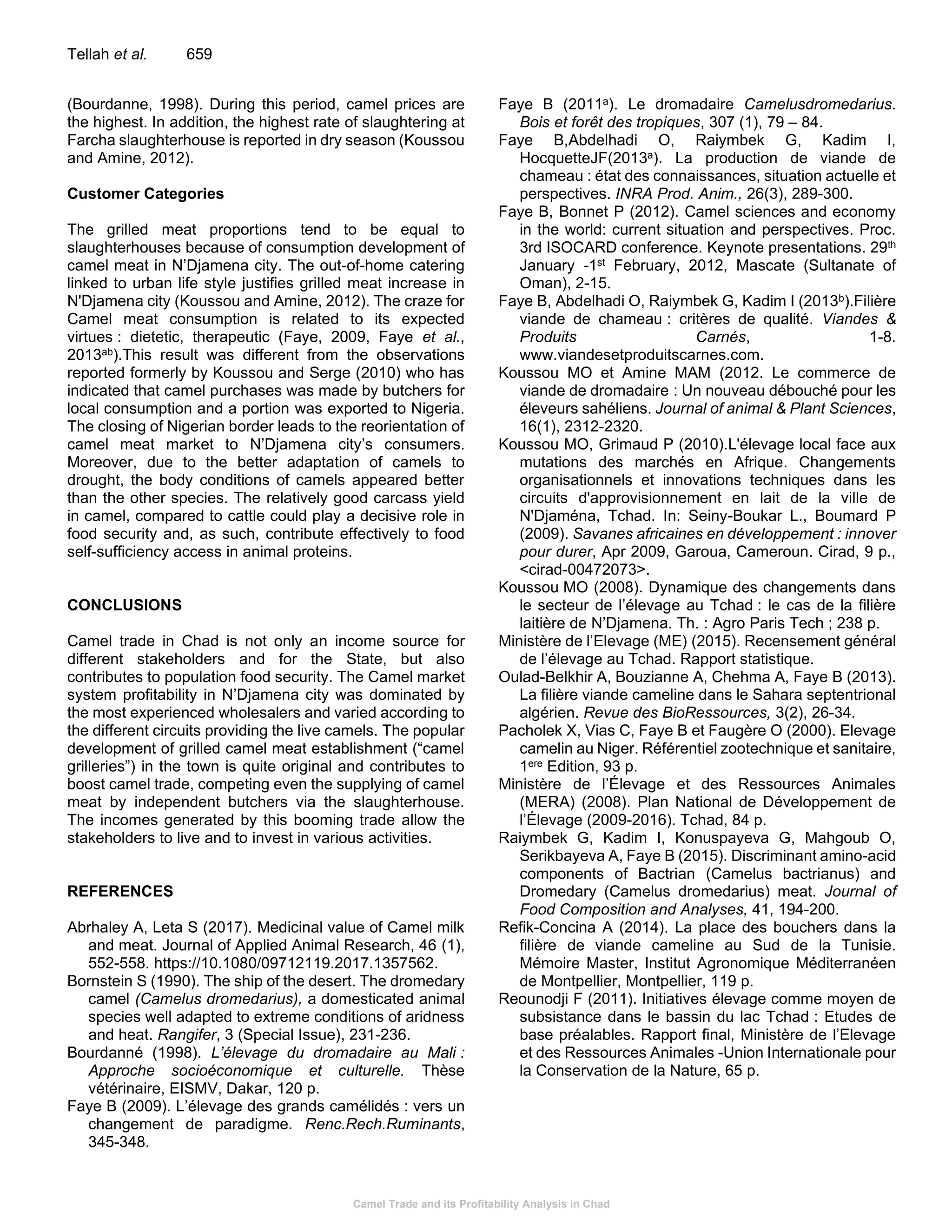 Camel Trade and its Profitability Analysis in Chad | PDF
