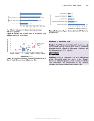 Camel Trade and its Profitability Analysis in Chad | PDF