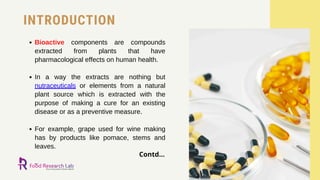 Bioactive compound extraction process | PDF