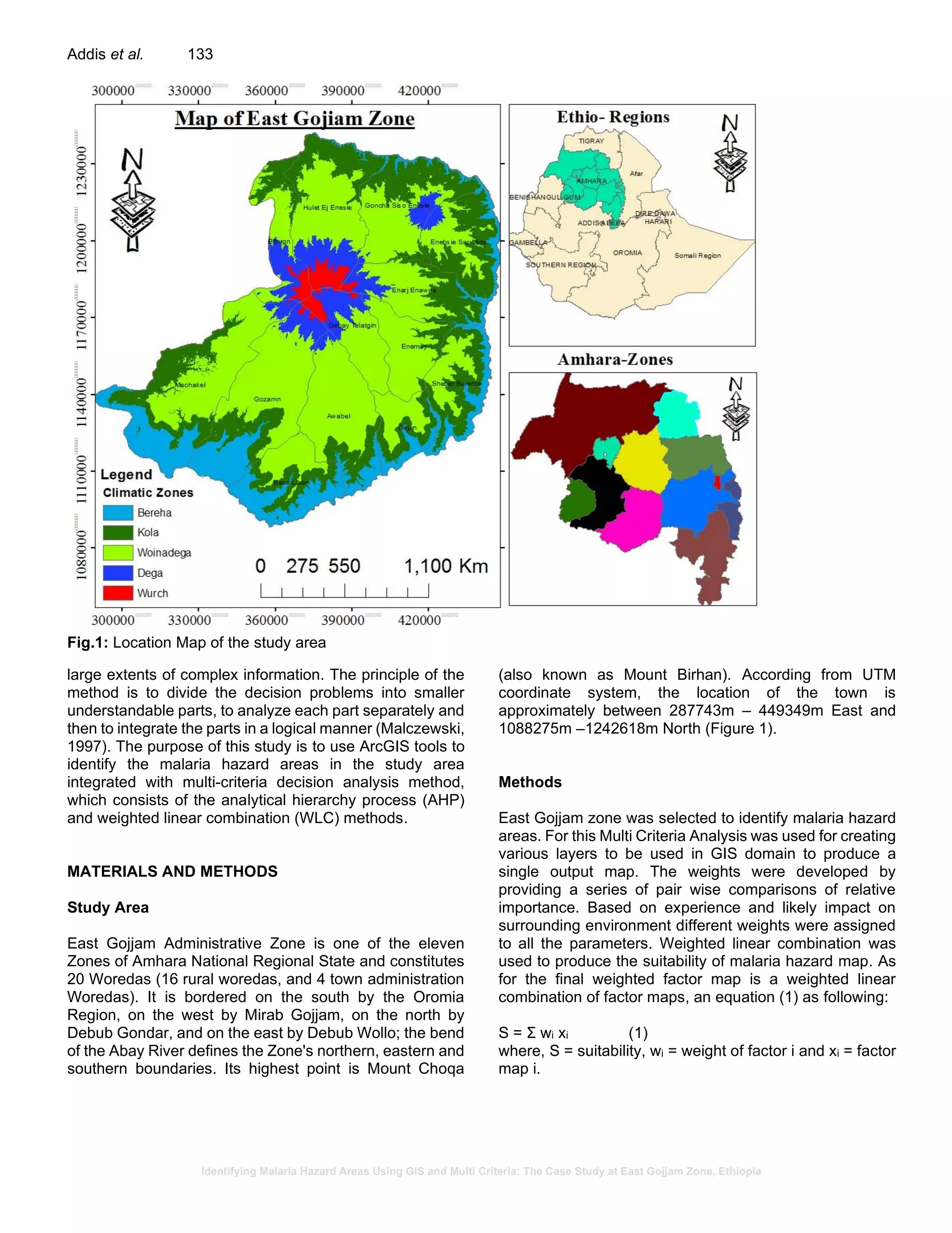 Identifying Malaria Hazard Areas Using GIS and Multi Criteria: The Case ...