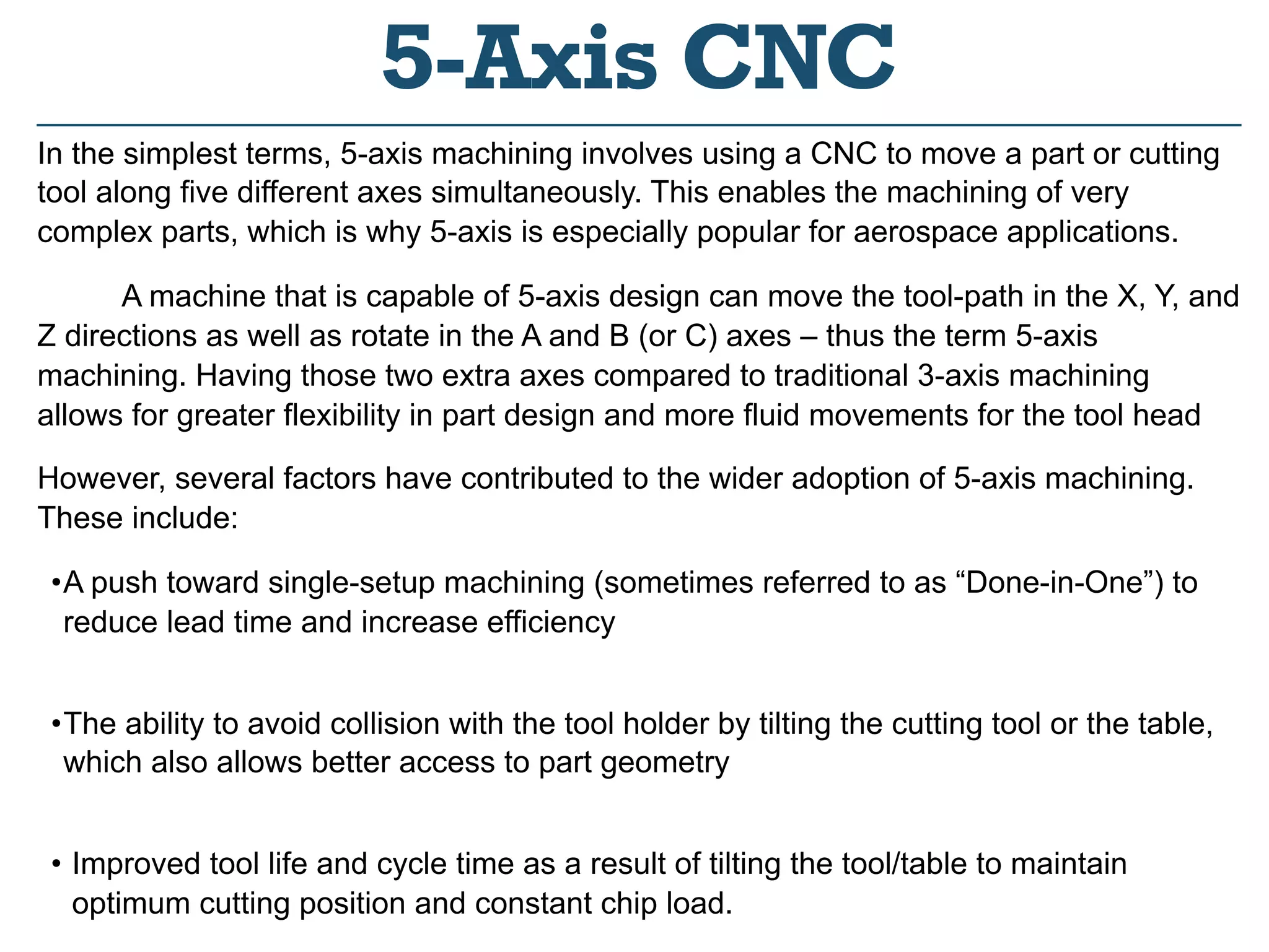 Introduction to 5-Axis CNC Machines | PDF