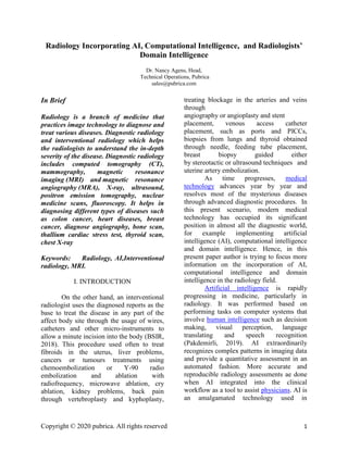 Radiology incorporating AI, computational intelligence, and radiologists’ domain intelligence ...