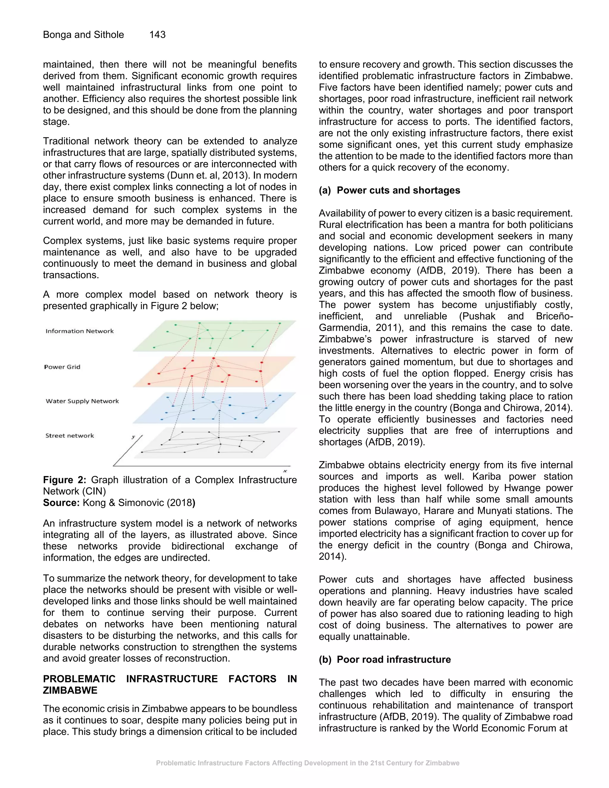 Problematic Infrastructure Factors Affecting Development in the 21st ...