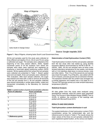 Spatial Distribution of Residual Petroleum Hydrocarbons in an Oil Spill ...