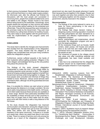 Practice and Challenges of Villagization, In the Case of Selected ...