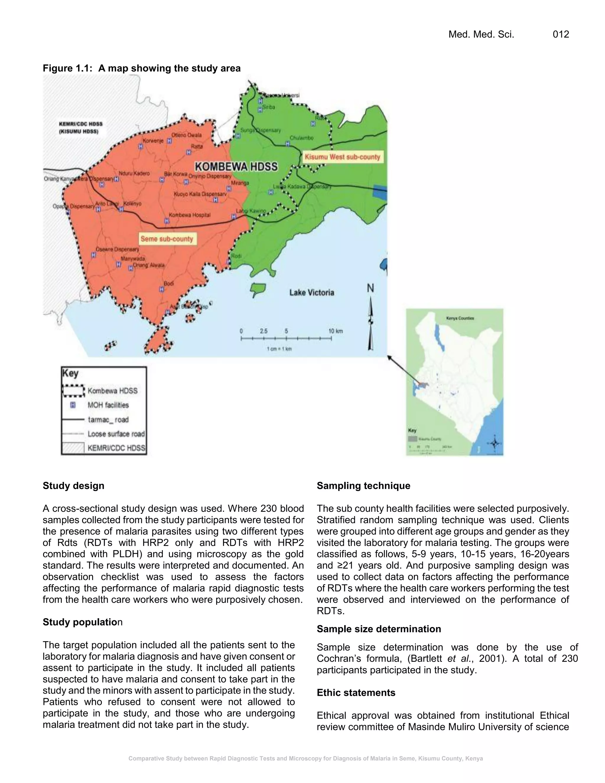 Comparative Study between Rapid Diagnostic Tests and Microscopy for ...