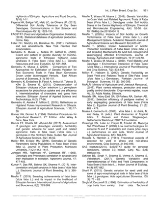 Genetic Variability and Heritability of Agronomic Traits in Faba Bean (Vicia faba L.) Genotypes ...