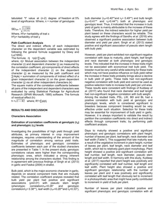 Interrelationship of Agronomic Traits with Bulb Yield of Garlic (Allium sativum L.) Genotypes | PDF