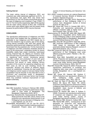 Comparative Study on Productive and Reproductive Performances of Indigenous, Red Chittagong ...