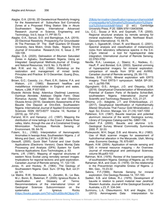 Application of Geophysical and Remote Sensing Techniques to Delineate ...