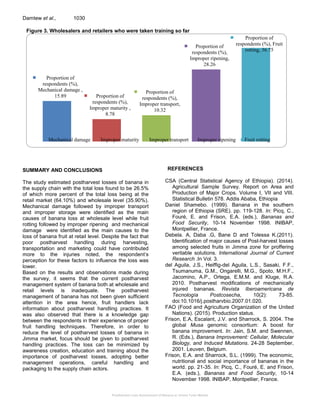 Postharvest Loss Assessment of Banana at Jimma Town Market. | PDF ...