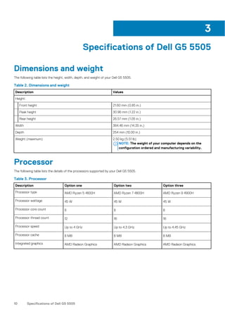 Dell G5 SE 5505 | PDF