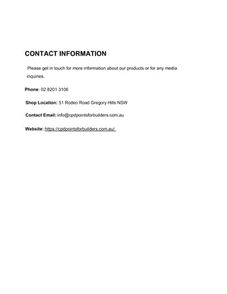 CPD Points for Builders . | PDF