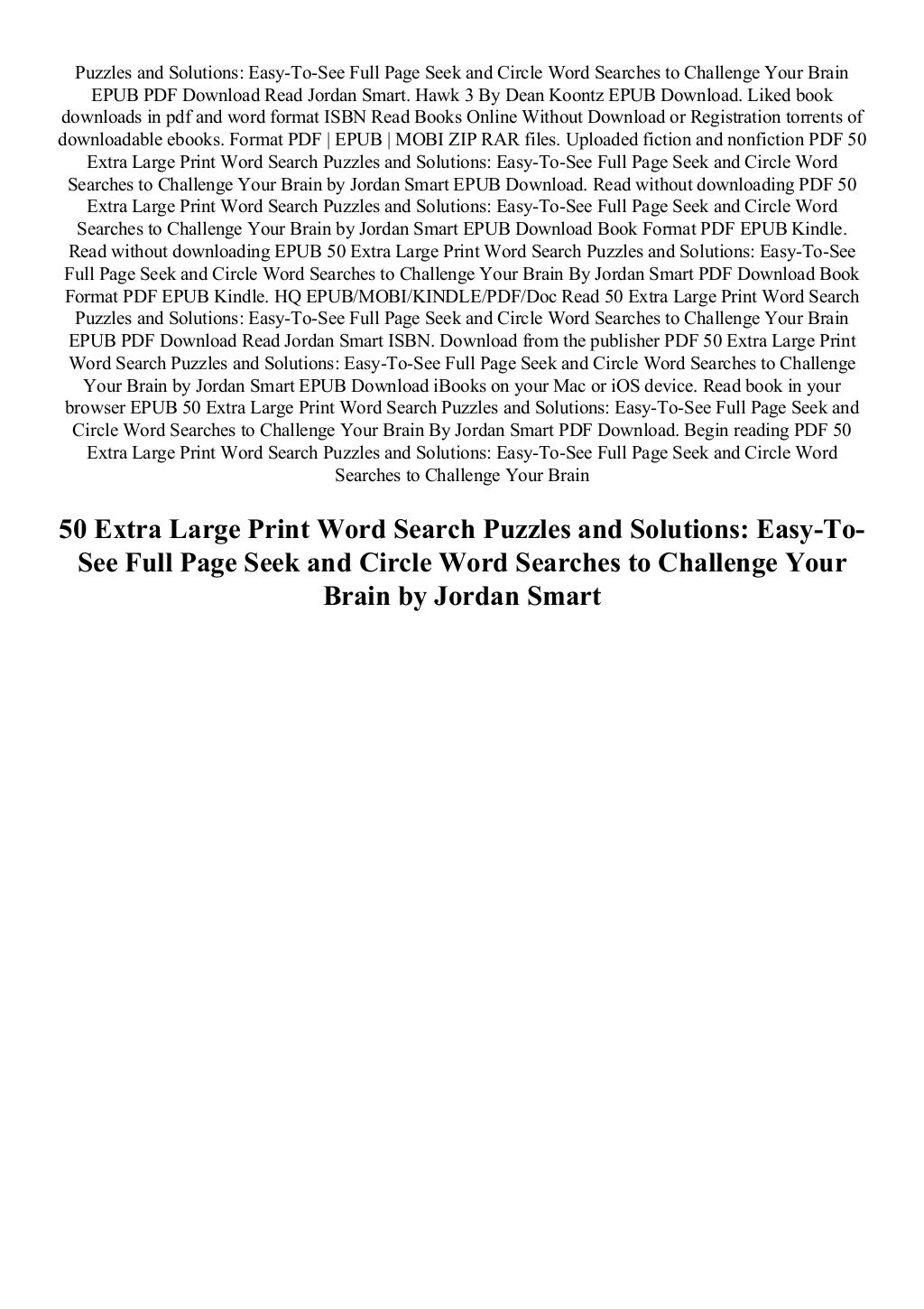 ~>PDF 50 Extra Large Print Word Search Puzzles and Solutions: Easy-To ...