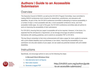 Creating Accessible Research Papers | PPT