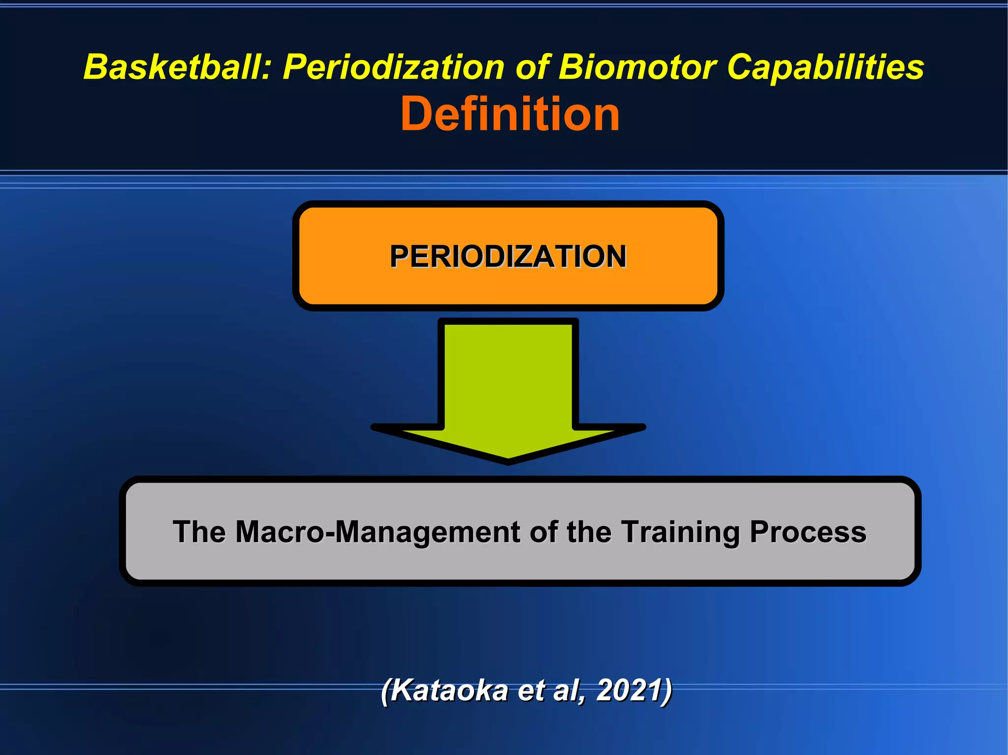 Basketball: Periodization of Biomotor Capabilities | PPT