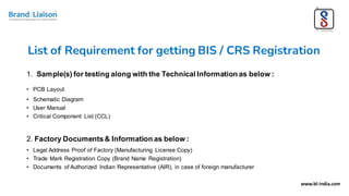 BIS / CRS registartion | PDF