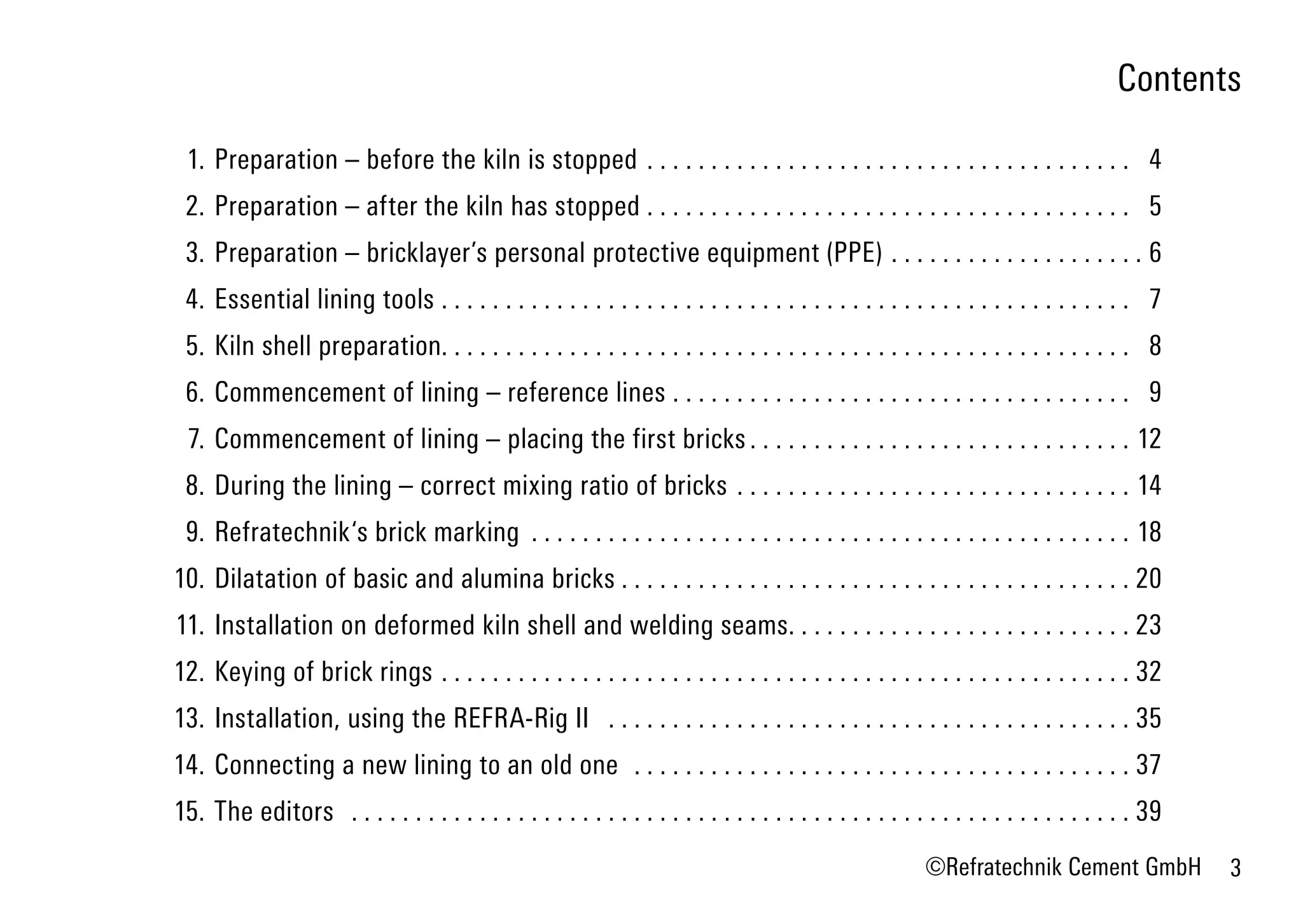 Installation of Refractory Materials in Rotary Kilns ”Essential ...