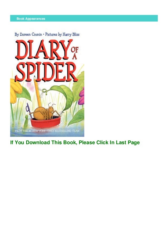 (PDF) Diary of a Spider (By Doreen Cronin)