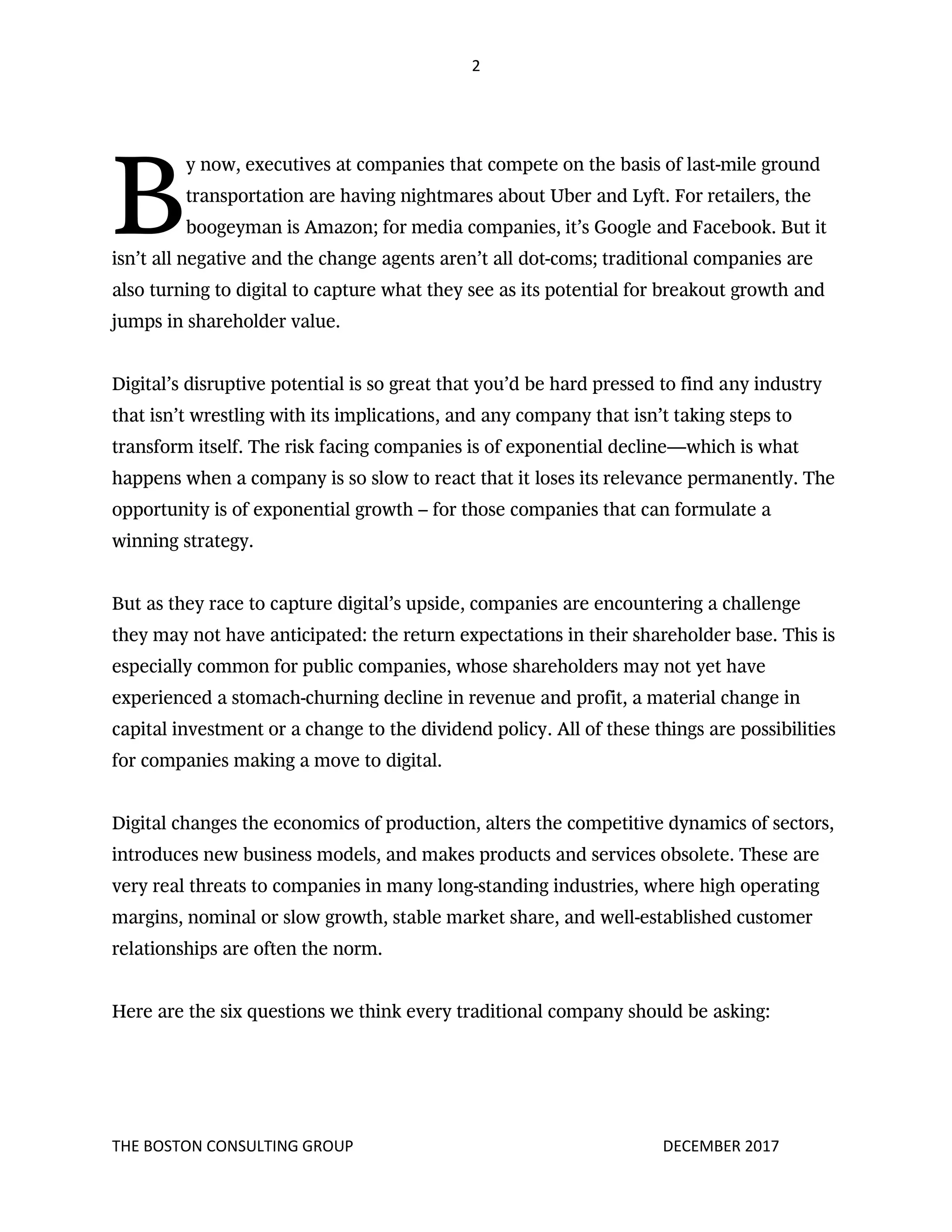 Digital transformation and sustained shareholder support | PDF