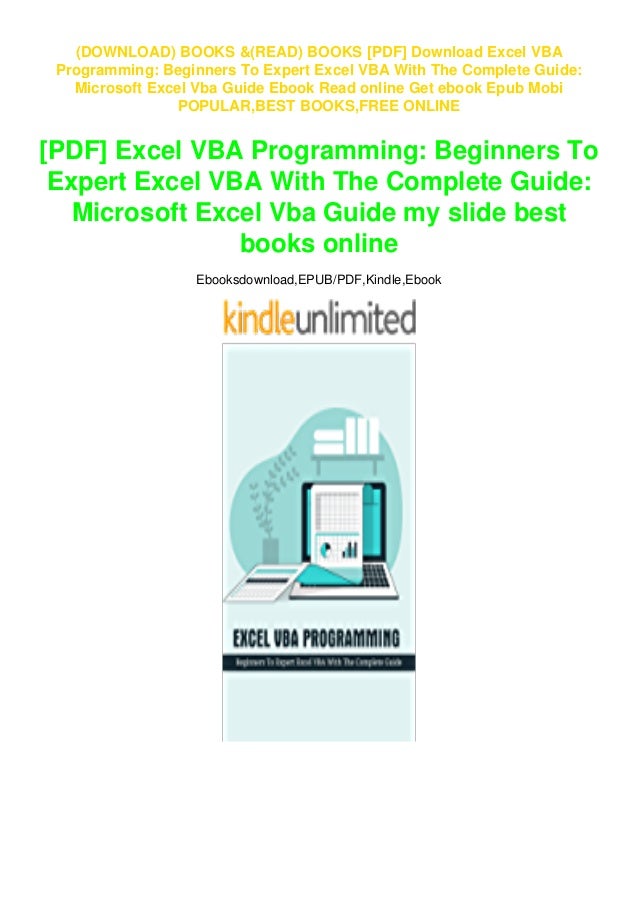 best book to learn excel vba programming