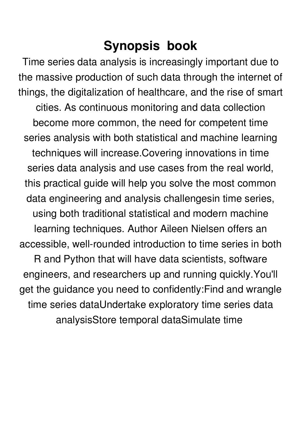 [pdf]download Practical Time Series Analysis Prediction