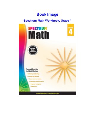 [PDF]DownloadSpectrum Math Workbook, Grade 4#FullAcces|By-Thomas Richards