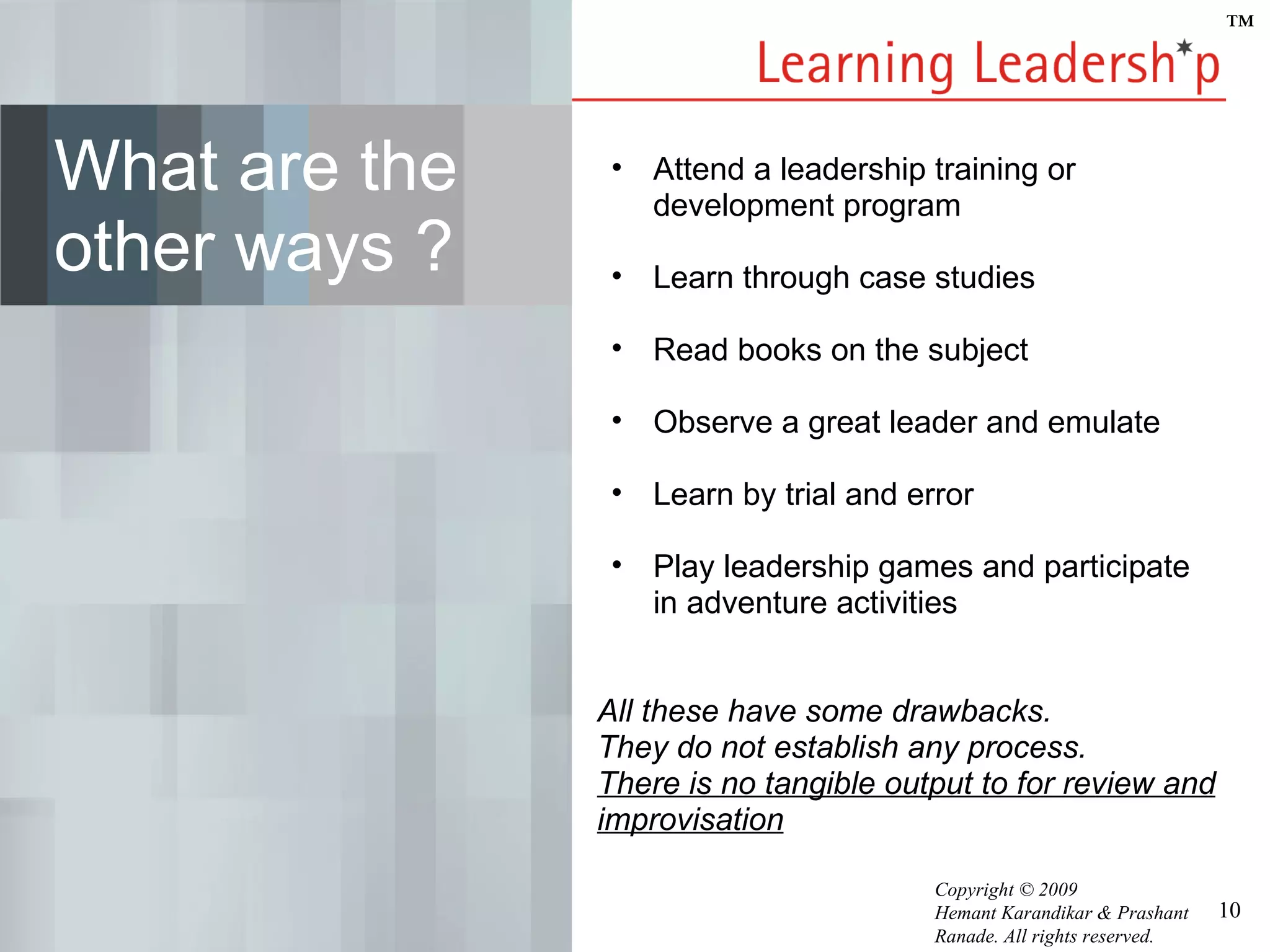 Leadership Training | Leadership Skills | Effective Leadership | PDF