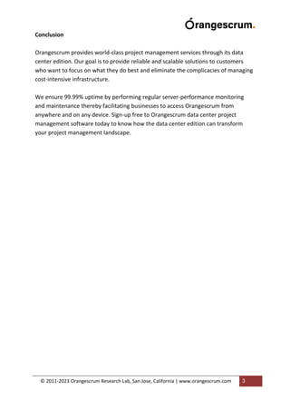 Data Center Project Management Software and Its Benefits | PDF