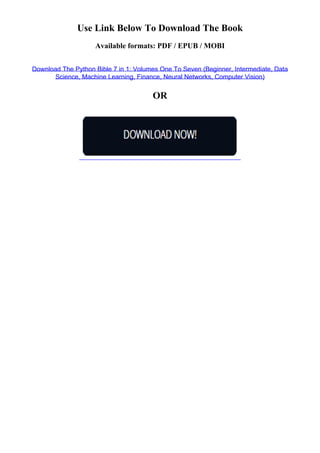 [PDF]freeThe Python Bible 7 in 1: Volumes One To Seven (Beginner, | PDF