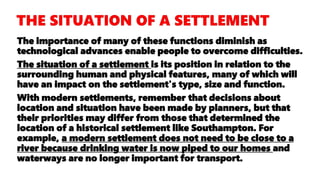 Geography IGCSE Urban Settlements Secondary Level | PPT