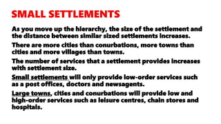 Geography IGCSE Urban Settlements Secondary Level | PPTX