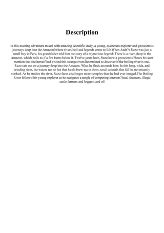~[PDF Gratuito]~ The Boiling River: Adventure and Discovery in the ...