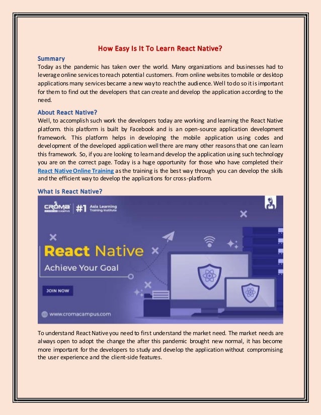 How Easy Is It To Learn React Native?