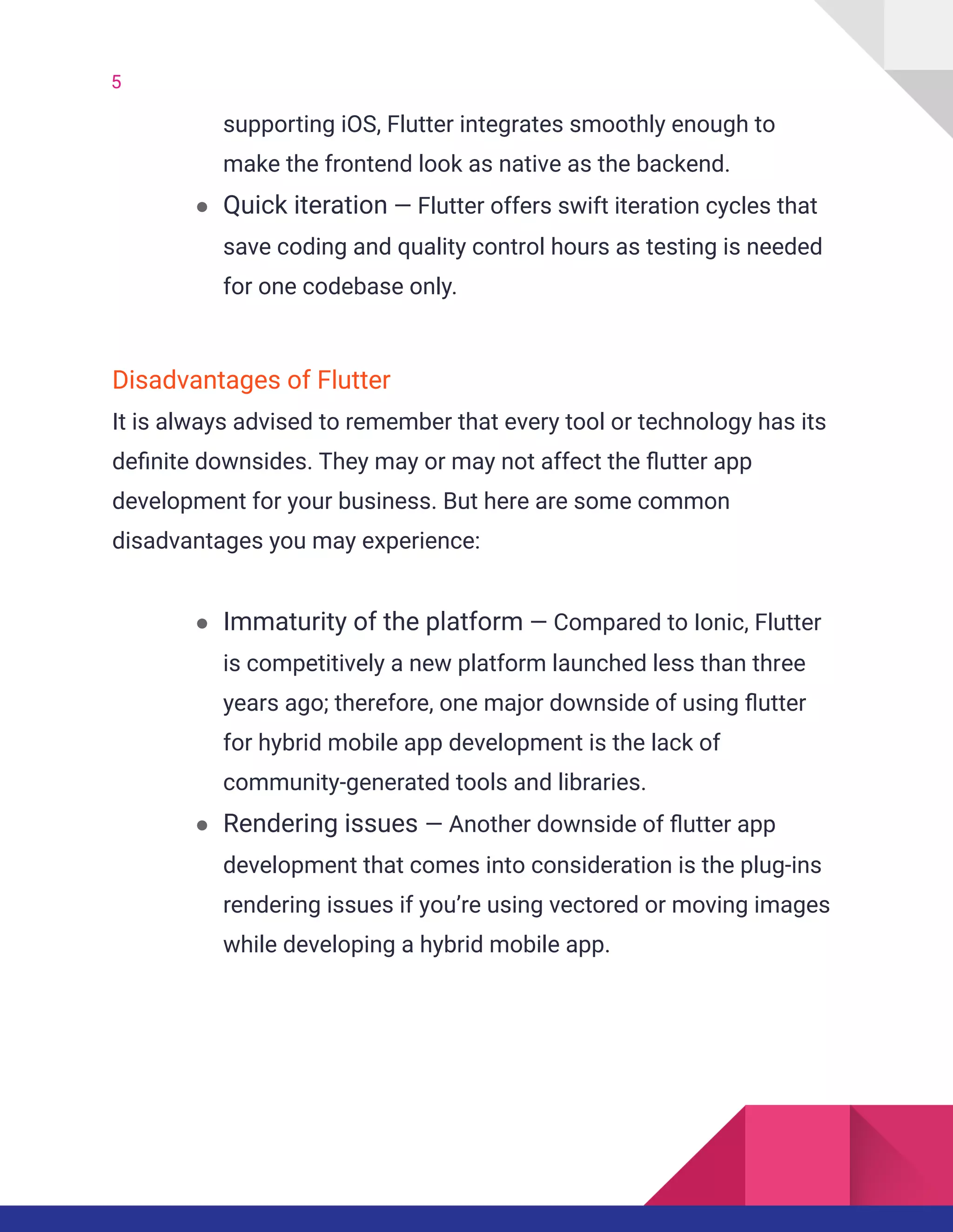Ionic vs flutter best platform for hybrid app development | PDF