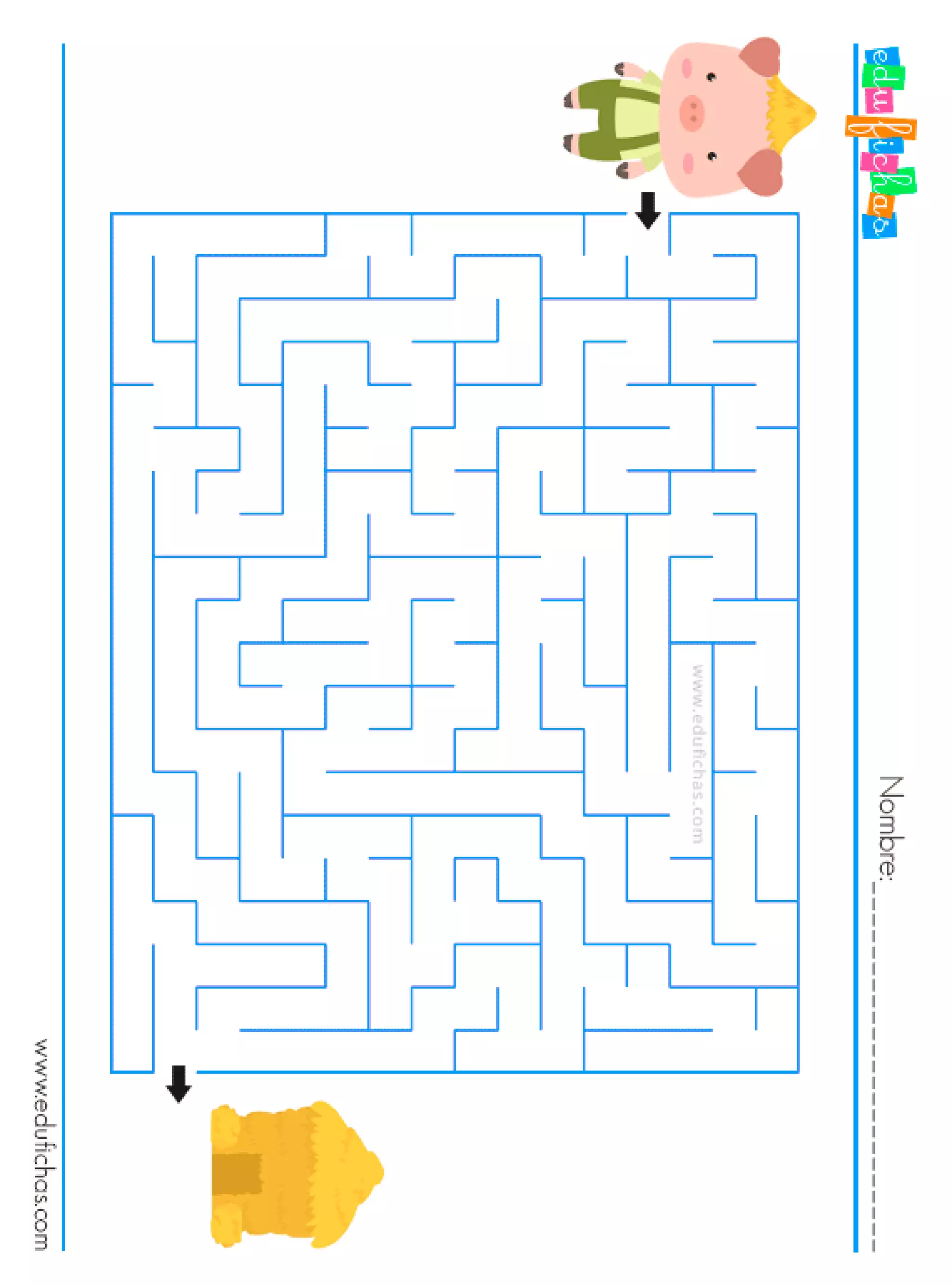 Laberintos Infantiles Para Imprimir Pdf Image To U