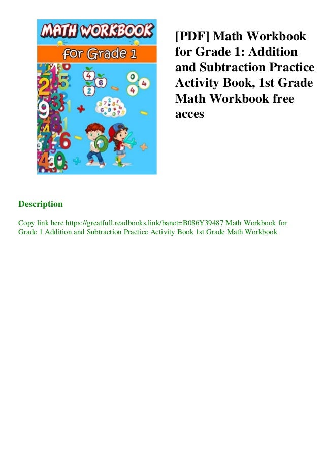 PDF Math Workbook For Grade 1 Addition And Subtraction Practice PDF Math Workbook For Grade 1 Addition And Subtraction Practice