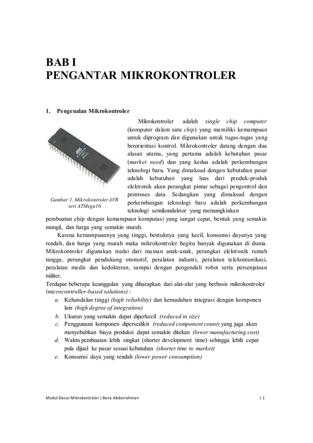 Menerapkan dasar dasar mikrokontroler | DOCX