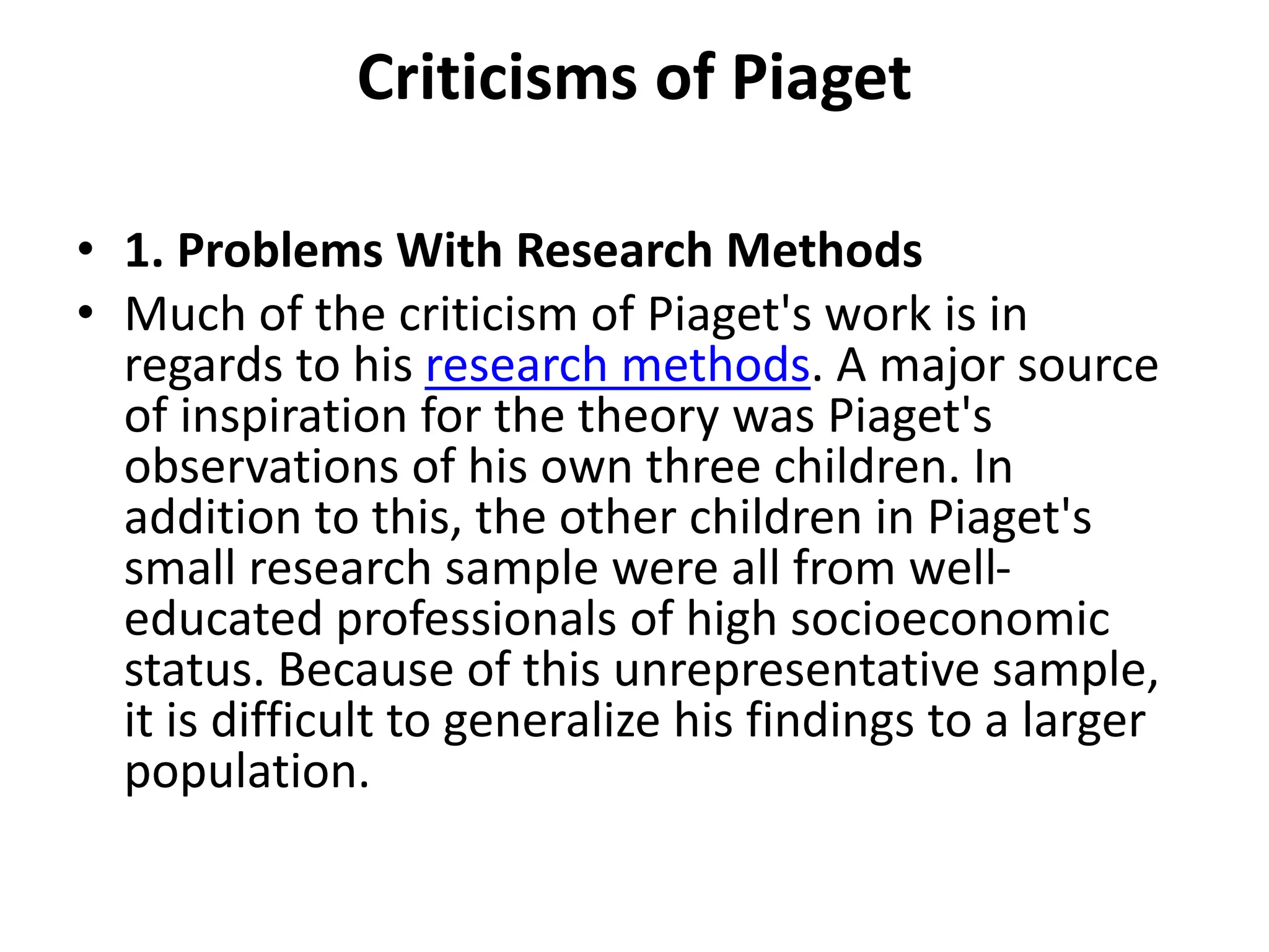 Piaget's theory of cognitive development | PPTX