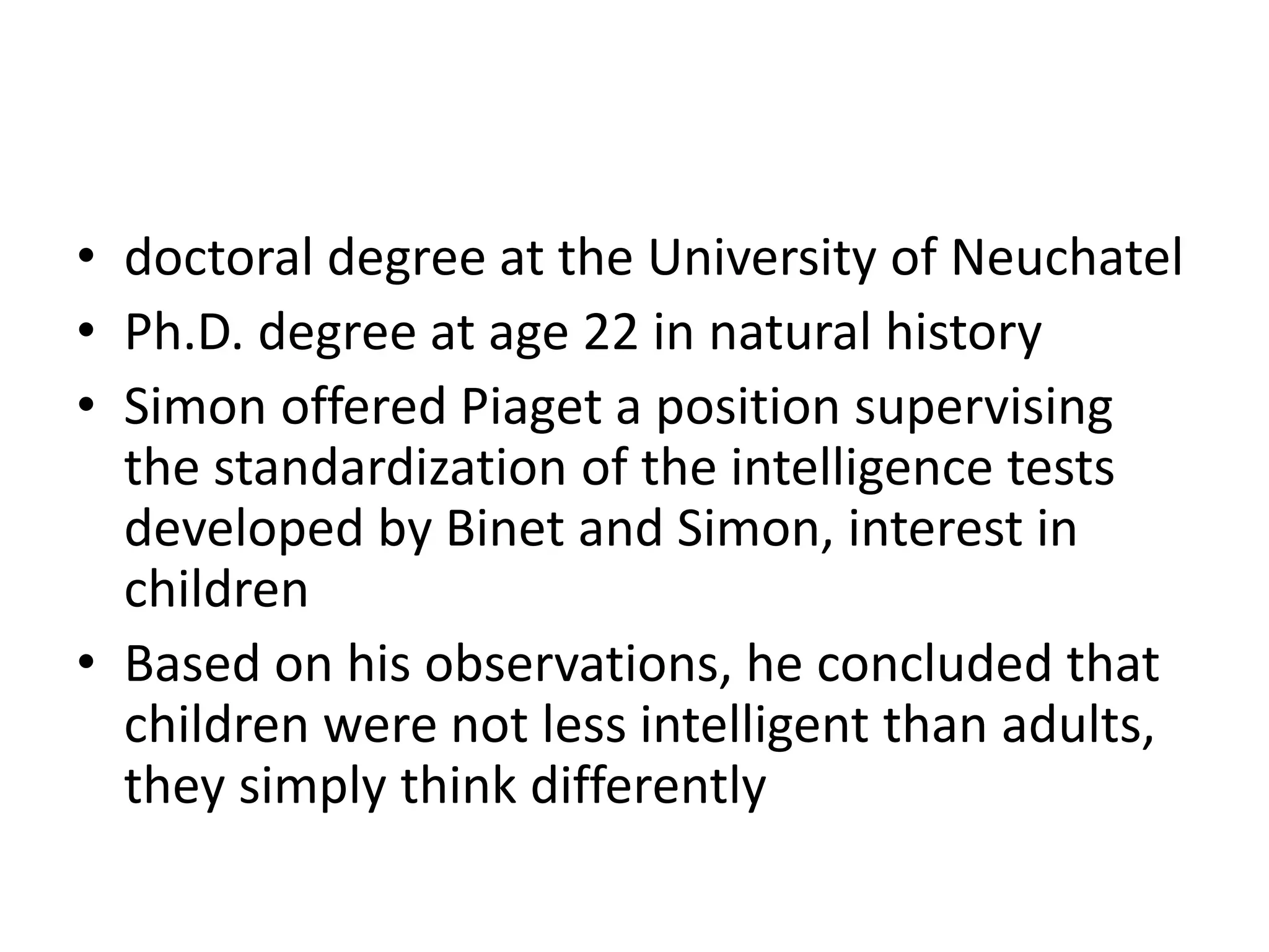Piaget's theory of cognitive development | PPTX