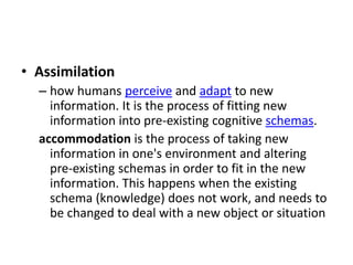 Piaget's theory of cognitive development | PPTX
