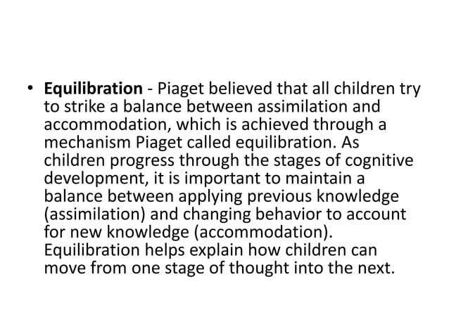 Piaget's theory of cognitive development | PPTX