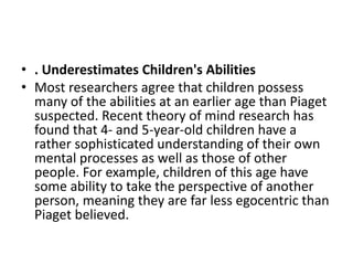 Piaget's theory of cognitive development | PPTX