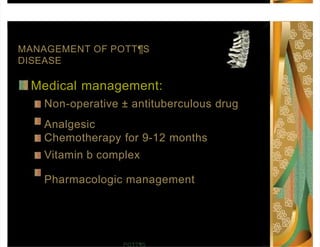 Pott disease TB vertebrae jvjgjgigiggigu | PPT