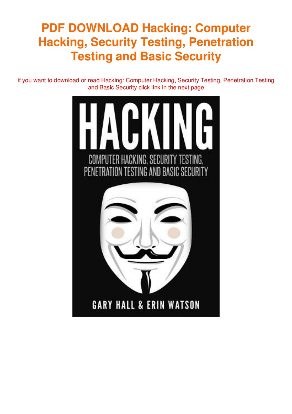 Pdf Read Free Hacking Computer Hacking Security Testing Penetration Testing